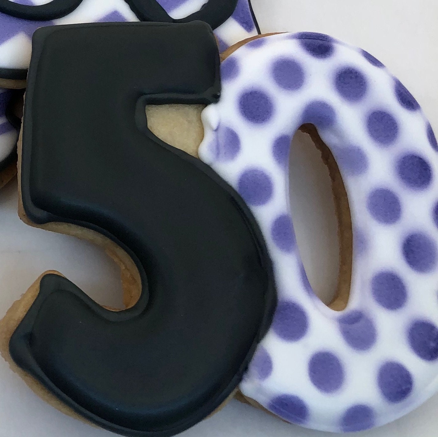 Custom Shaped Number Cookies Set of 6 Crunchy Shortbread - Etsy