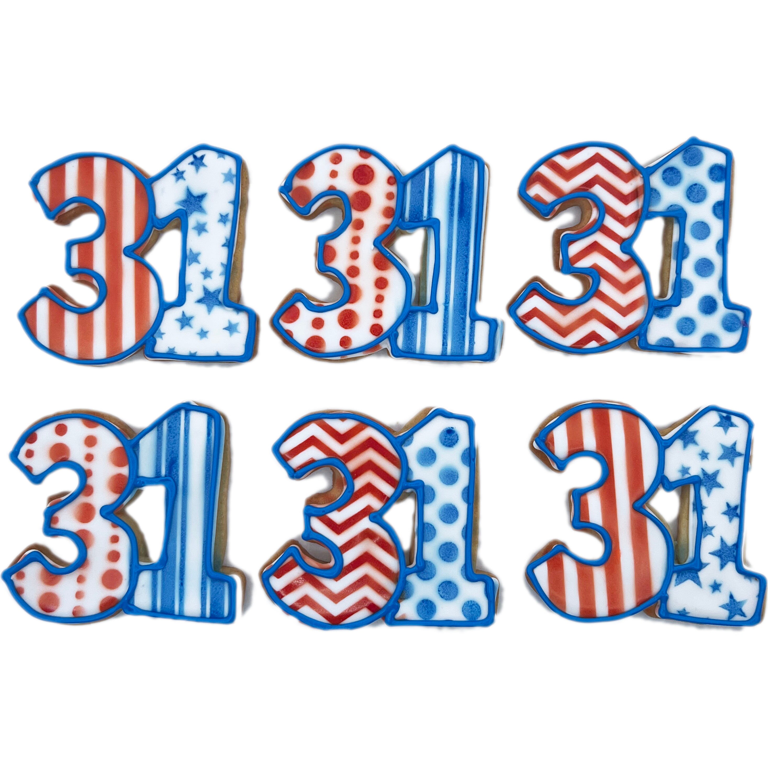 Custom Shaped Number Cookies Set of 6 Crunchy Shortbread - Etsy