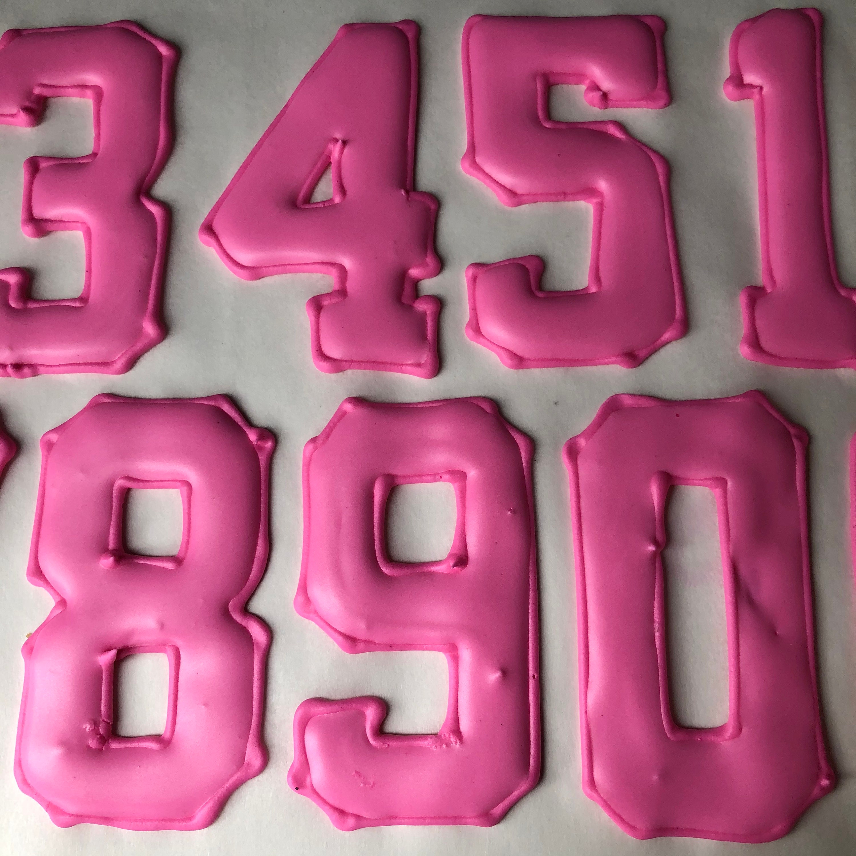 Custom Numbers Cake Decoration Topper Edible Icing by | Etsy