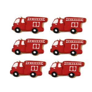 Fireman Fire Department Cookies- Set of 6 Crunchy Shortbread Cookies ...