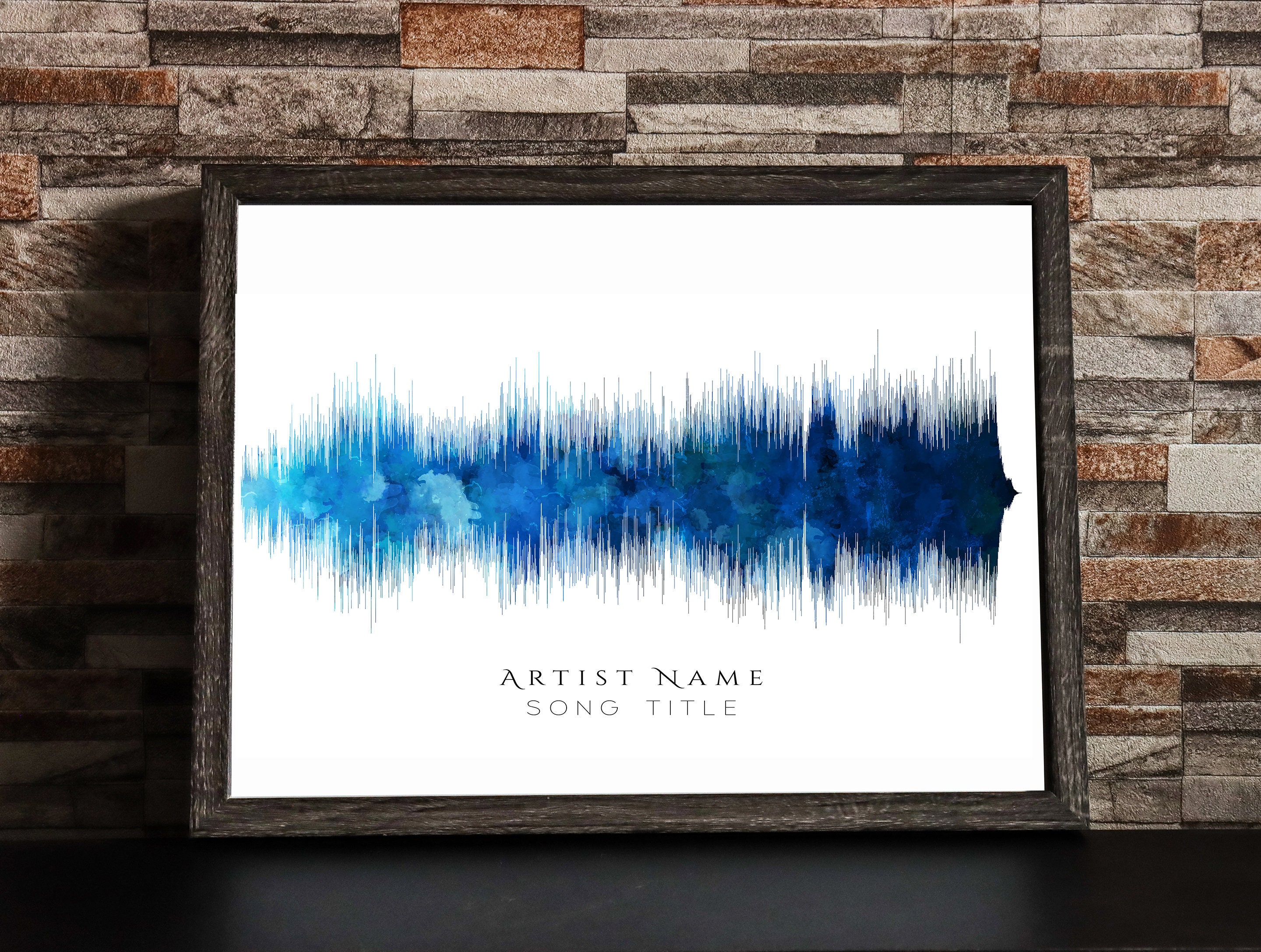 Custom Watercolour Soundwave Sound Wave Song Print - Etsy UK