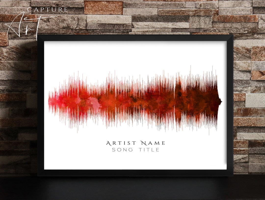 Custom Watercolour Soundwave, Personalised Soundwave Art, Soundwave ...