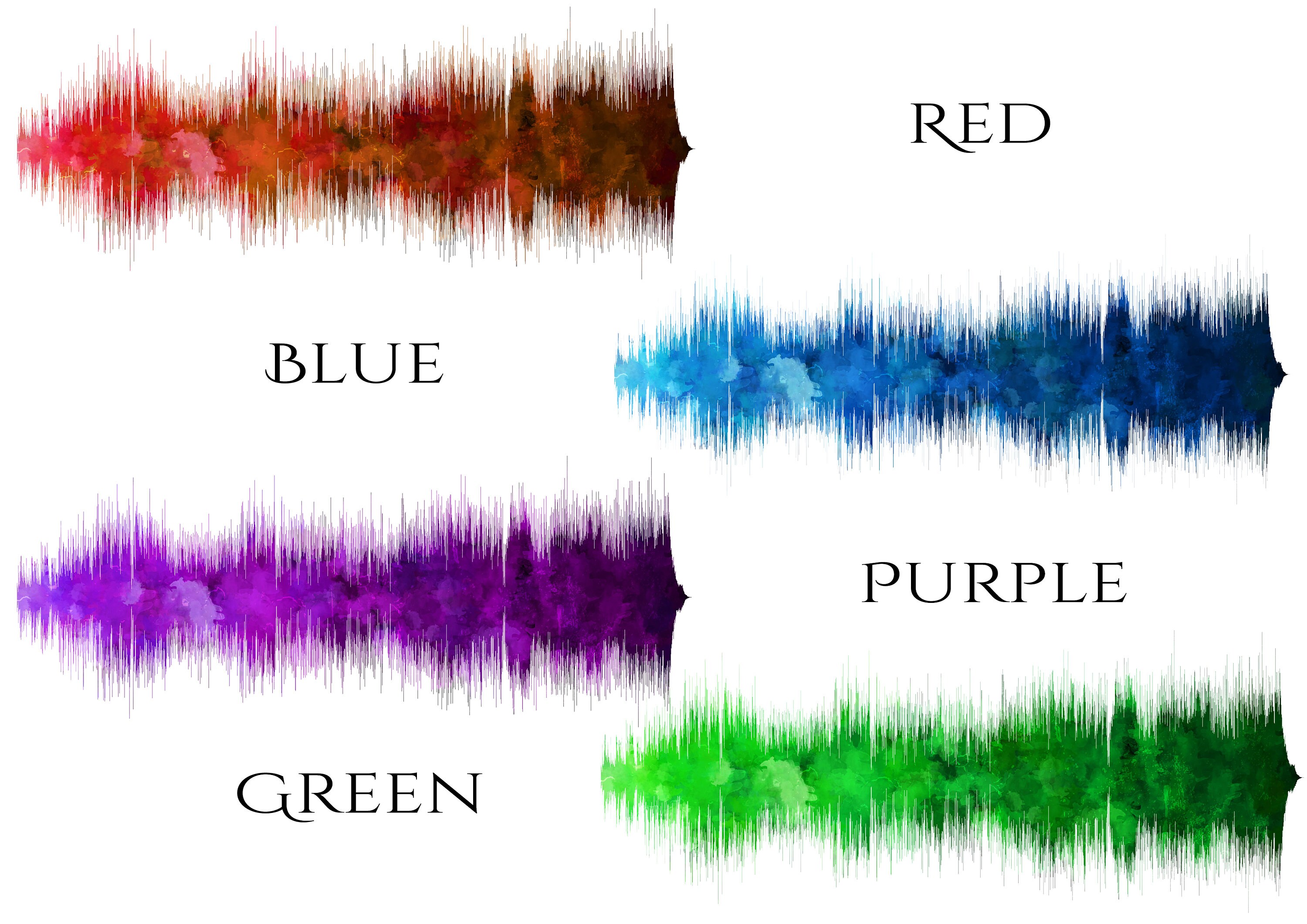 Personalised Watercolour Soundwave Sound Wave Photo Song - Etsy UK