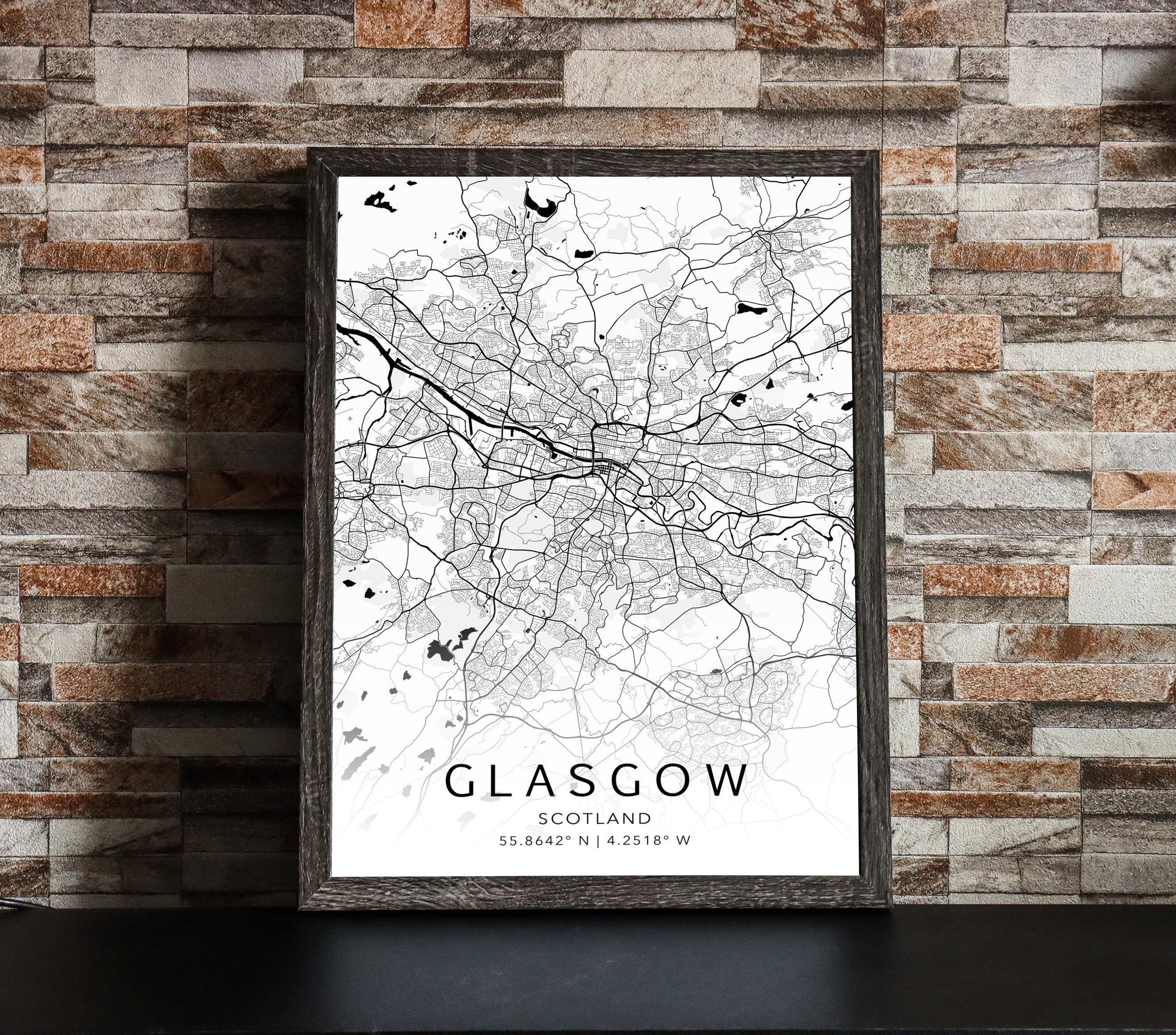 Personalised Location Map Modern Map Print Vintage City Map | Etsy UK