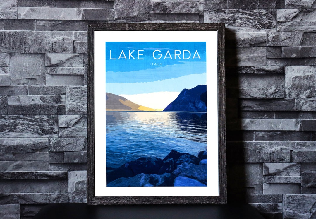 Lake Garda Poster, Lake Garda, Custom Lake Garda Art Print, Lake Garda ...