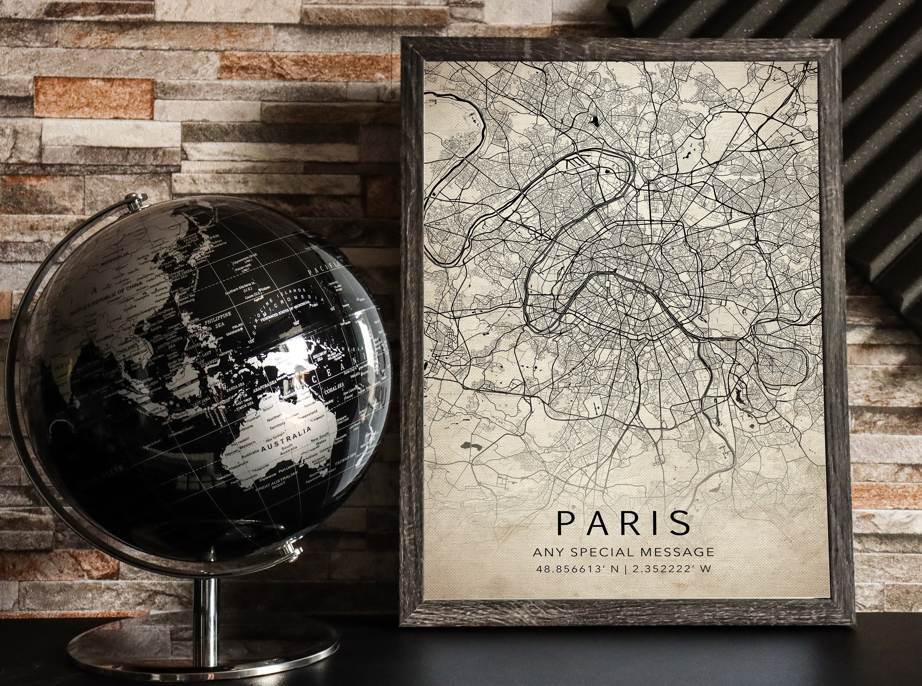 Personalised Location Map Modern Map Print Vintage City Map | Etsy UK