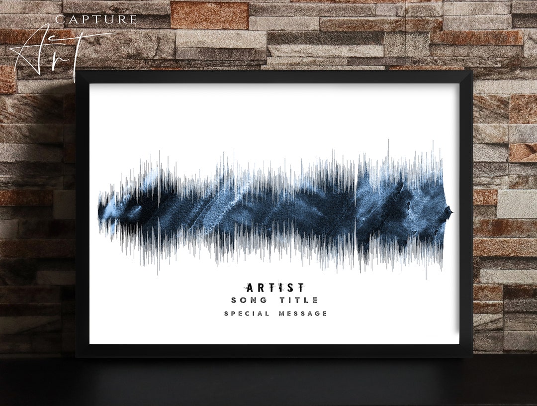 Sound Wave Print Gift, Custom Soundwave Song Print, Personalised ...