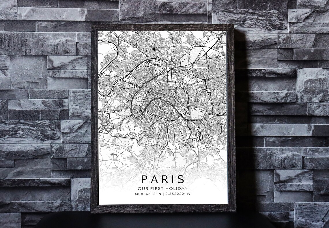 Personalised Location Map Modern Map Print Vintage City Map | Etsy UK