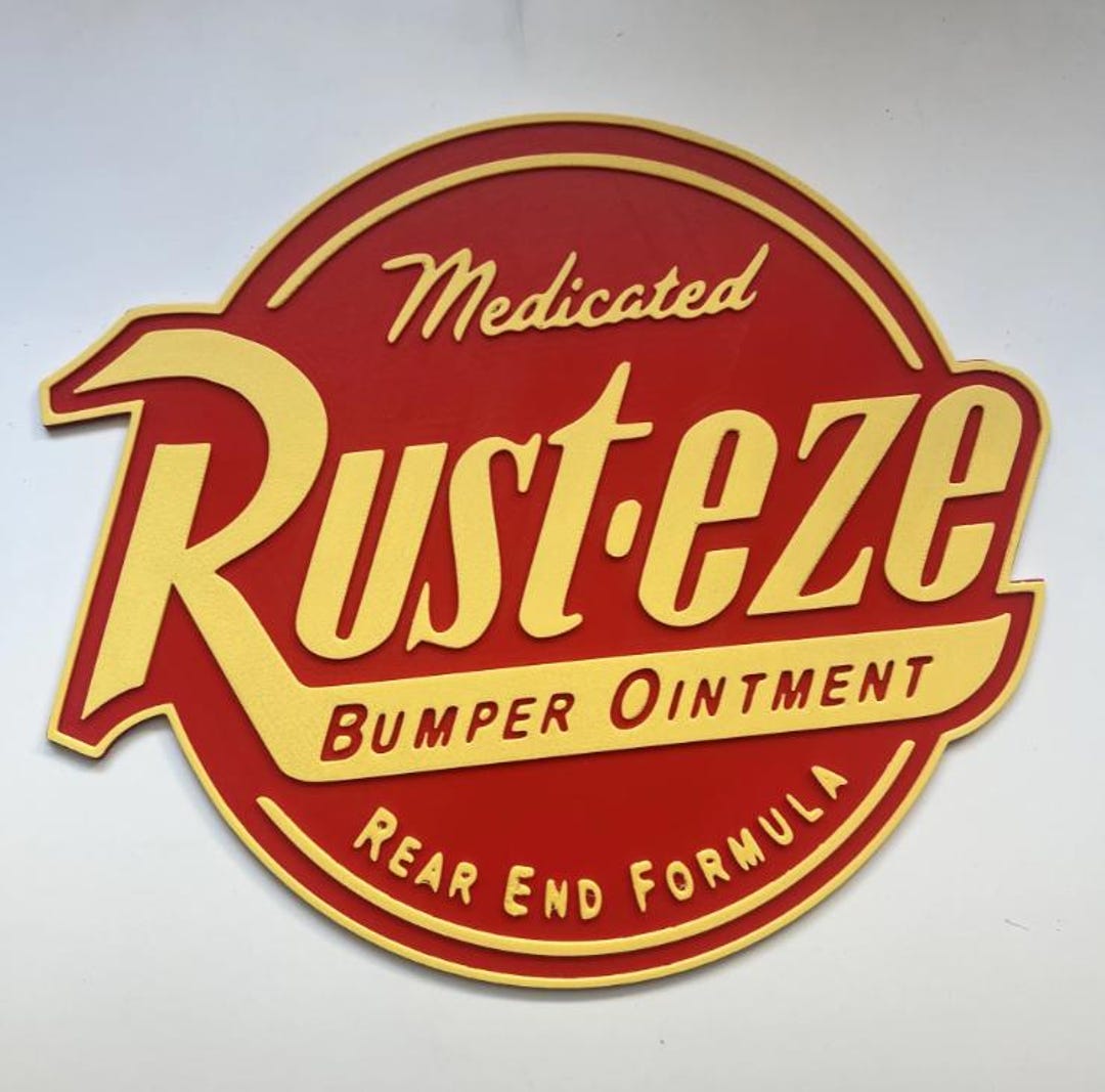 Cars Rusteze 3D Wall Logo Disneyland | Disney World Inspired Disney ...
