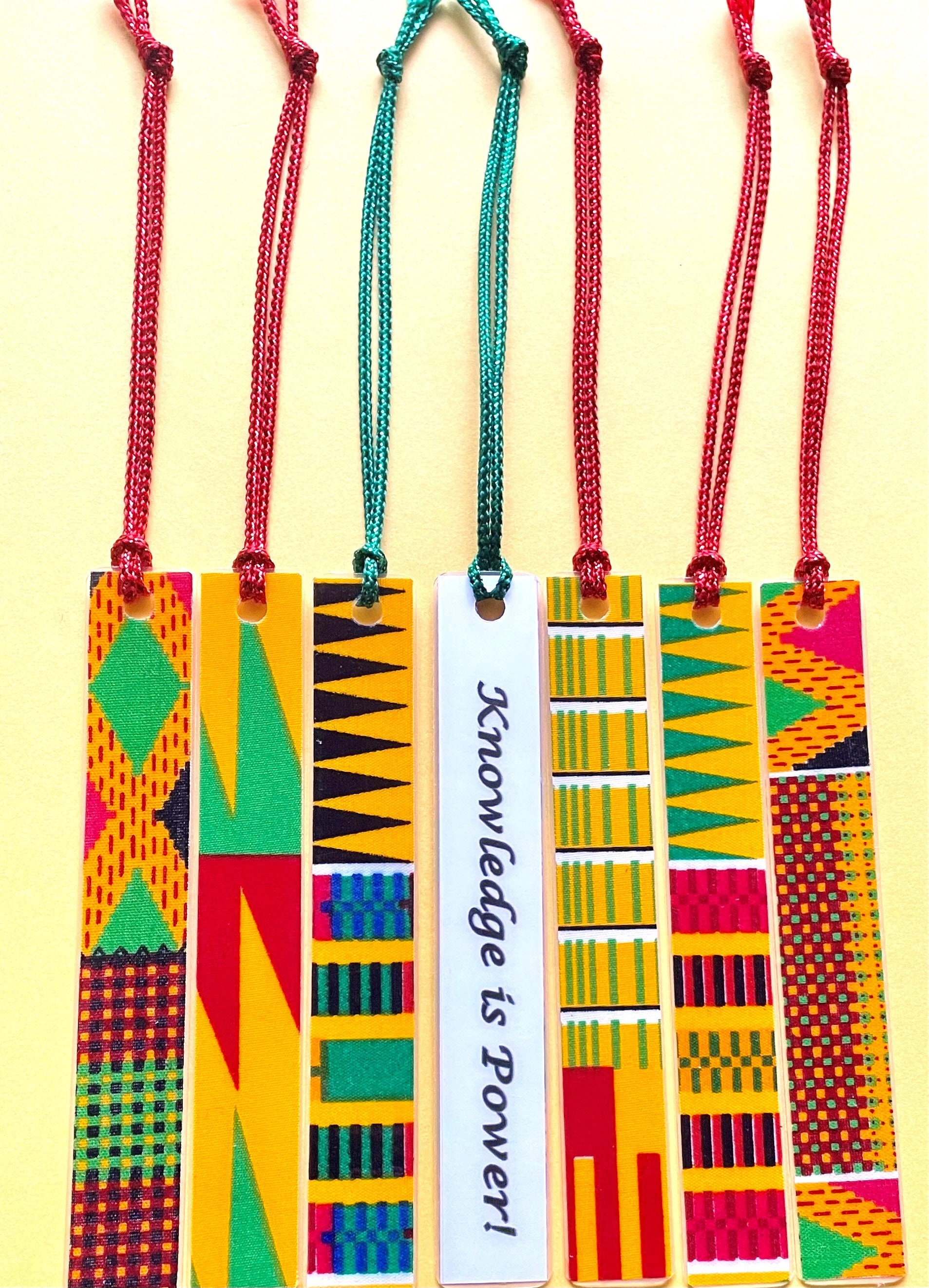 Bookmarkers/laminated/handmade/fabric/afrocentric Variety Design - Etsy