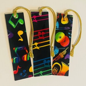 Bookmarkers/laminated/handmade/fabric/music Design - Etsy