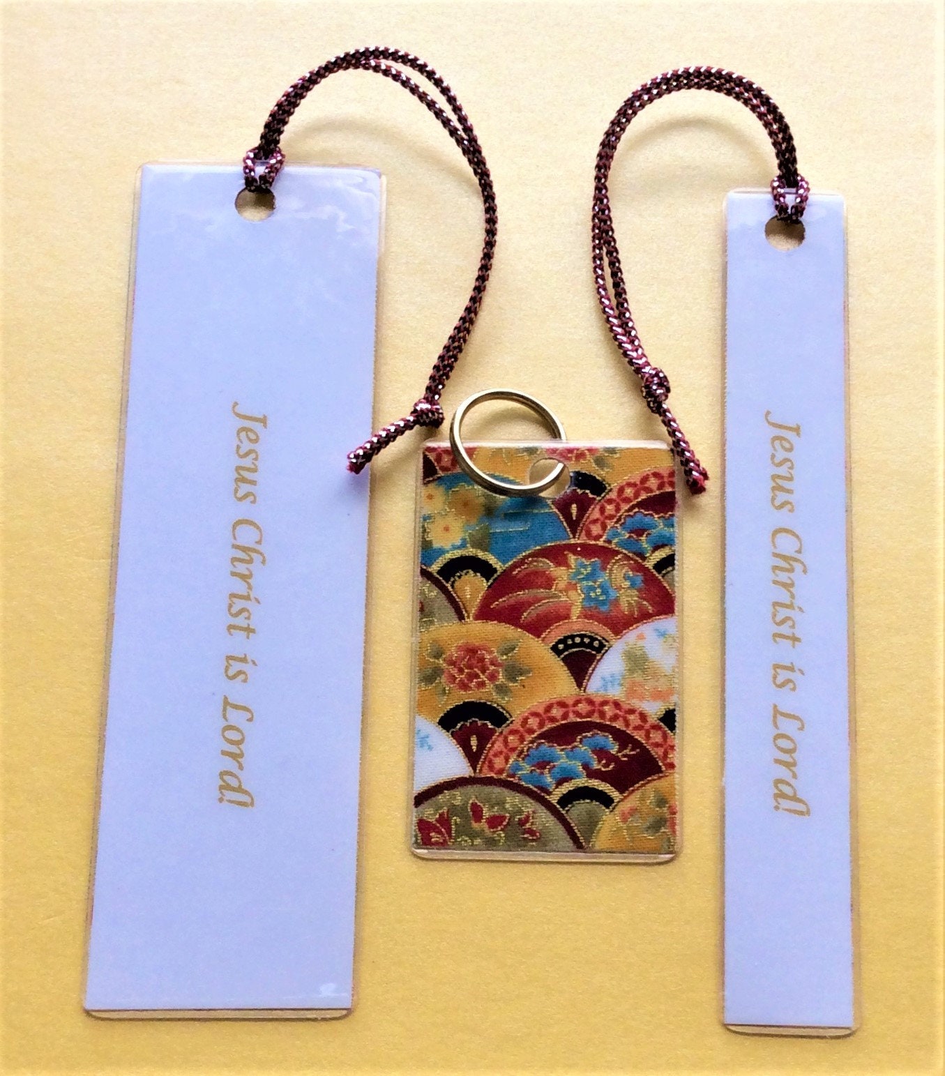 Bookmarkers/laminated/handmade/fabric Bookmarks/gift Set/oriental ...