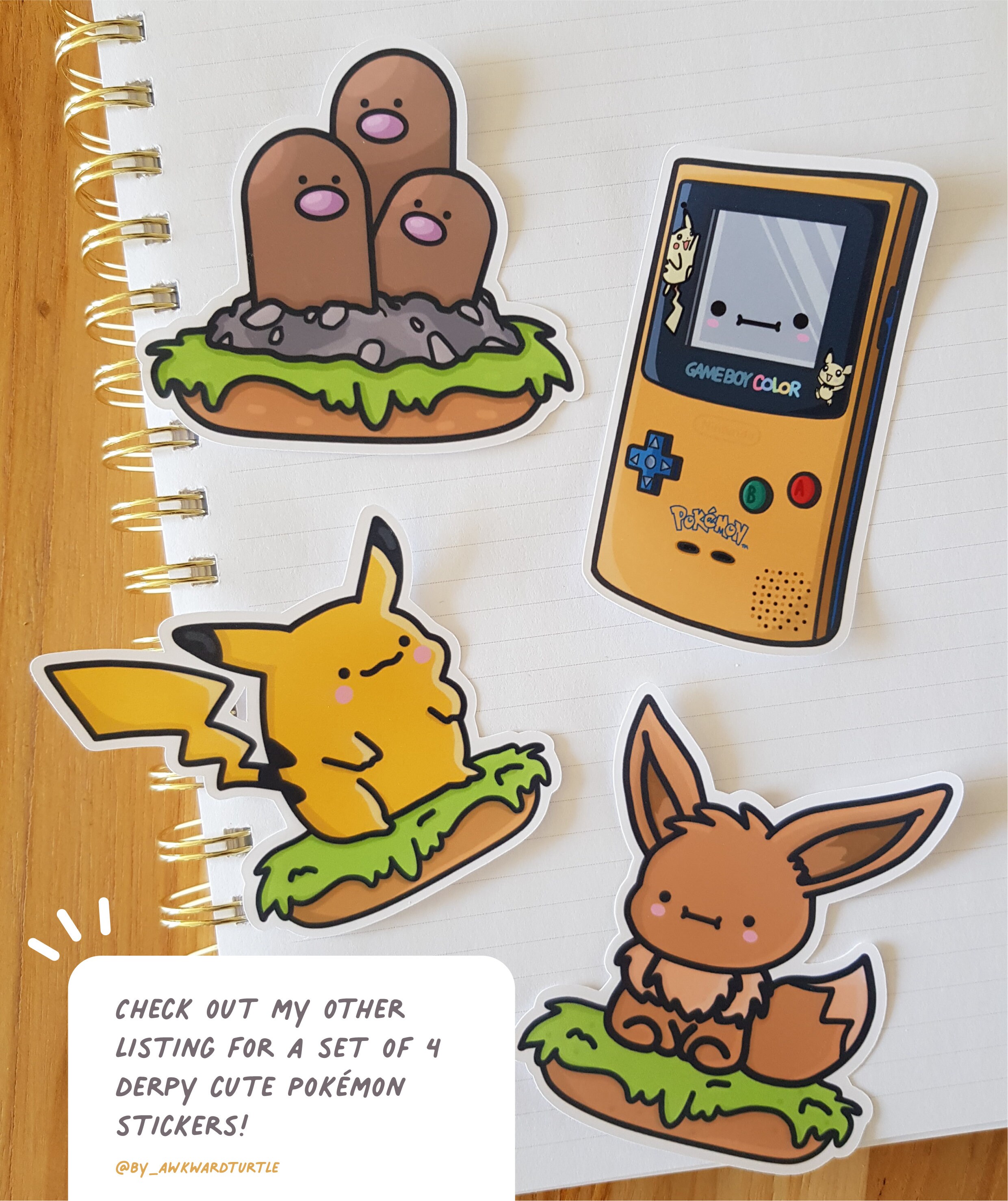 Cute Derpy Dugtrio/Diglet Sticker Big Sticker Stationary | Etsy