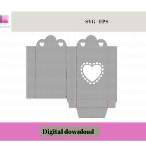 Heart Box SVG, Valentines Day SVG, Gift Box, Heart Shaped Box, Candy ...