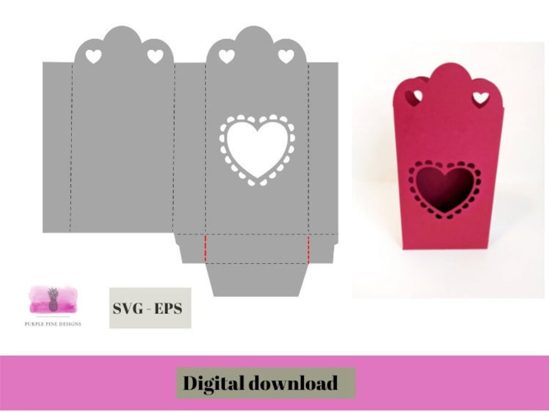 Heart Box SVG, Valentines Day SVG, Gift Box, Heart Shaped Box, Candy ...