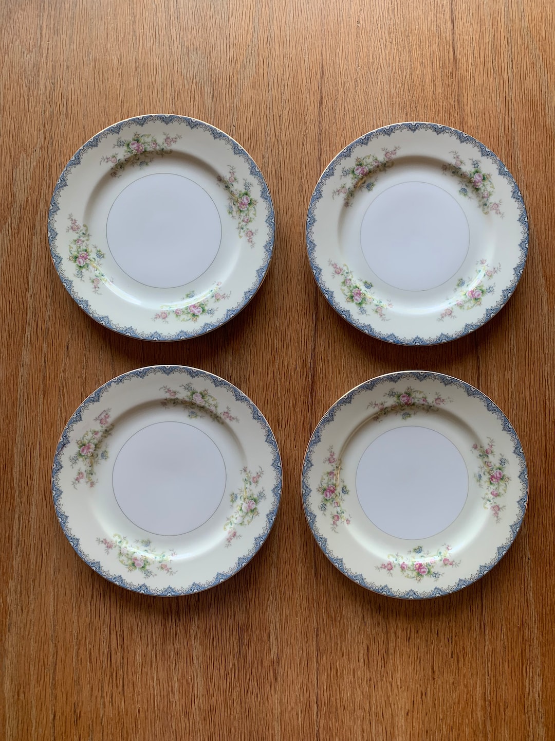 Seneca Blue Bread and Butter China Plates by Royal Embassy of Japan ...