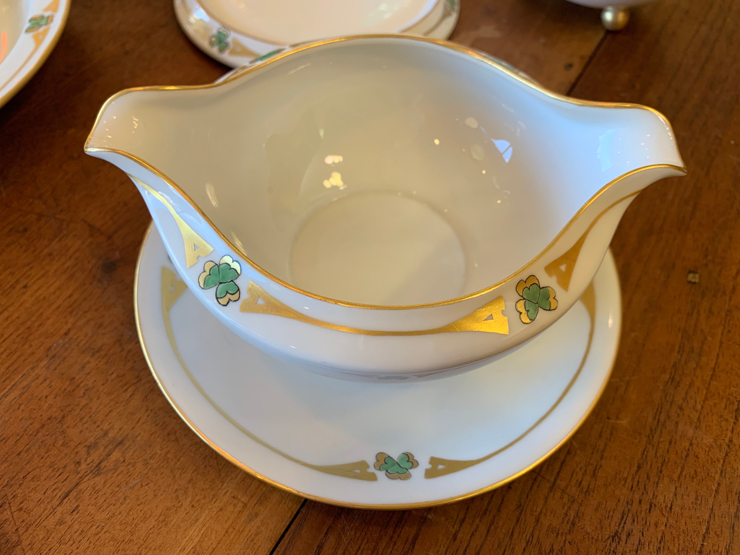 Shamrock China Set - 1930’s Hand Painted Bone China, Custom Made in ...