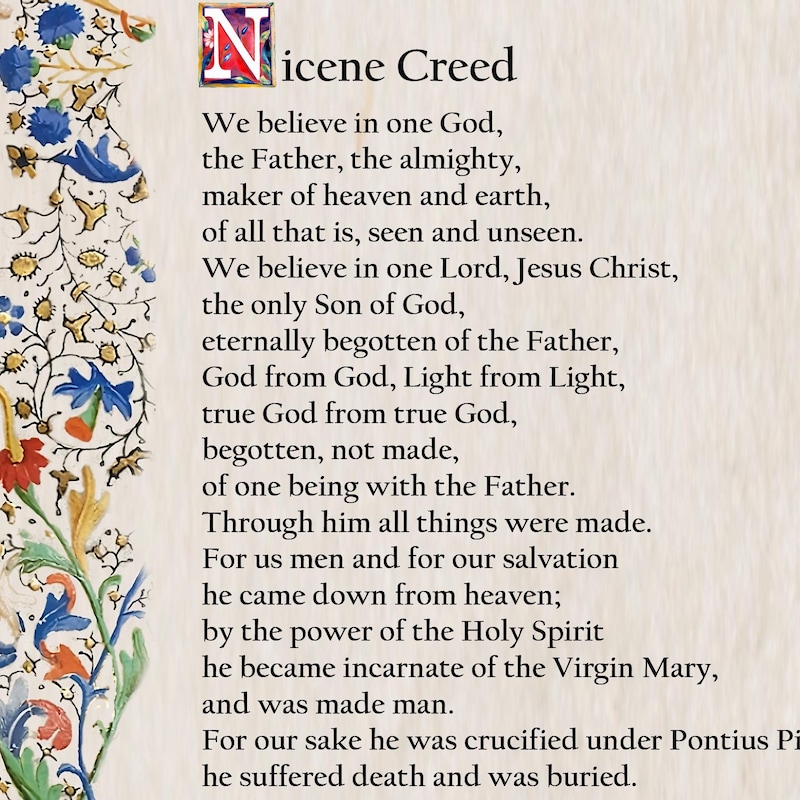 Nicene Creed Prints - Etsy