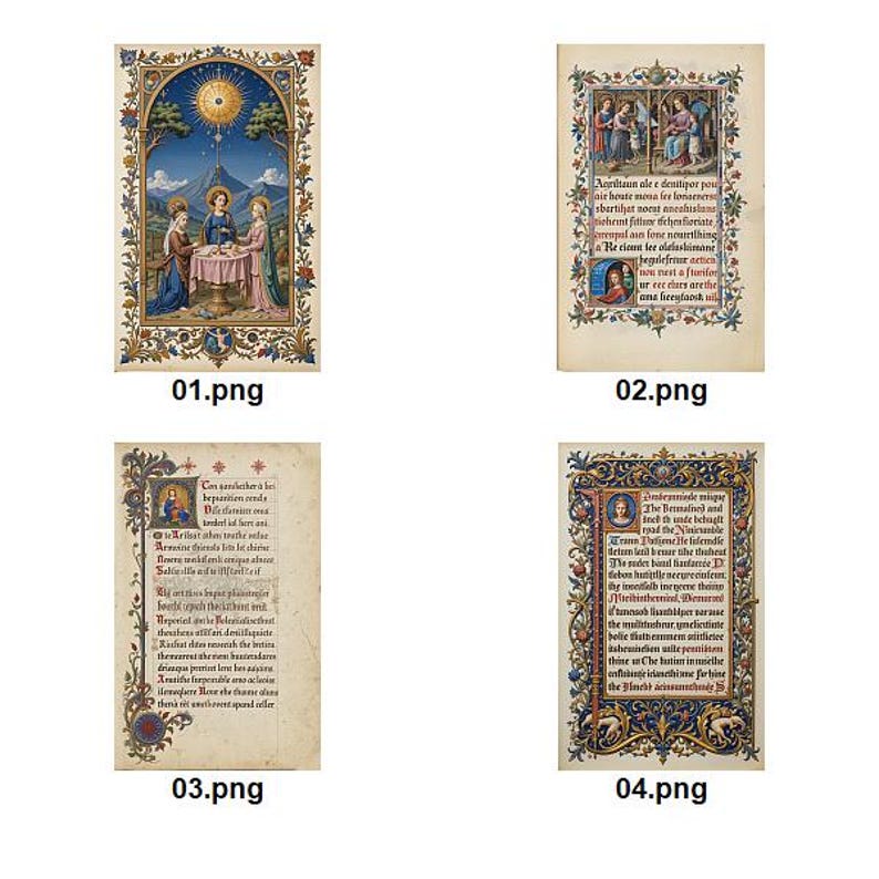 Medieval Manuscript Illuminated , Renaissance Religious Illustrations ...