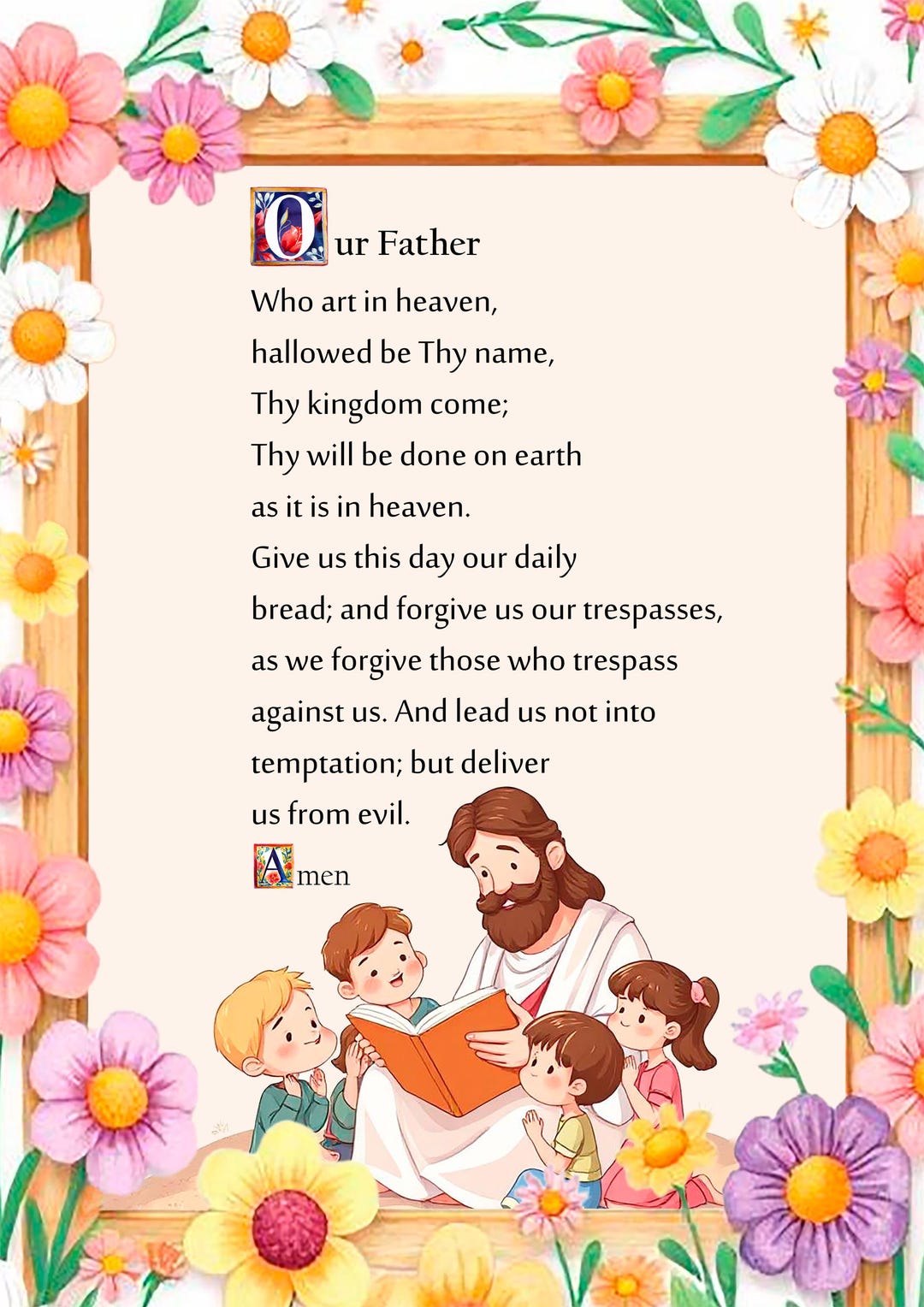 Pater Noter Prayer, Our Father Prayer, Catholic Prayer Card, Popular ...