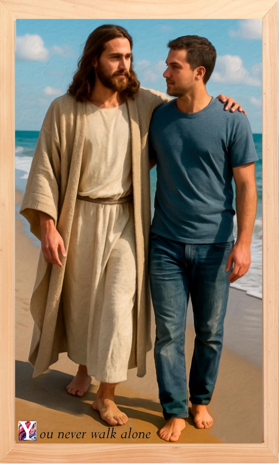 Custom Jesus Portrait, Christian Digital Art, Religious Gift ...