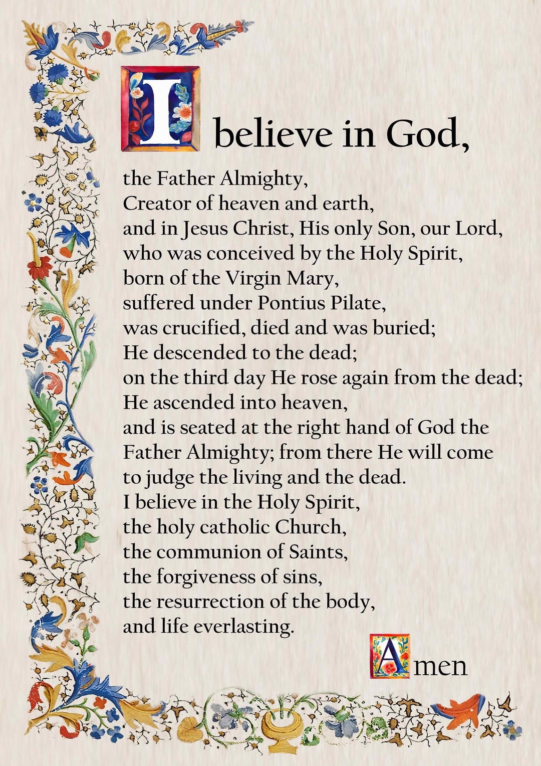 Apostles Creed I Believe: The Apostles' Creed In Sacred Art Book