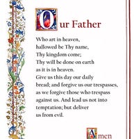 Our Father Prayer Sign, Christian Wall Art, Religious Sign, the Lords ...