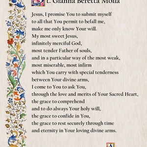 St. Gianna Beretta Molla Prayer, Printable A4, Christian Decor, Saint ...
