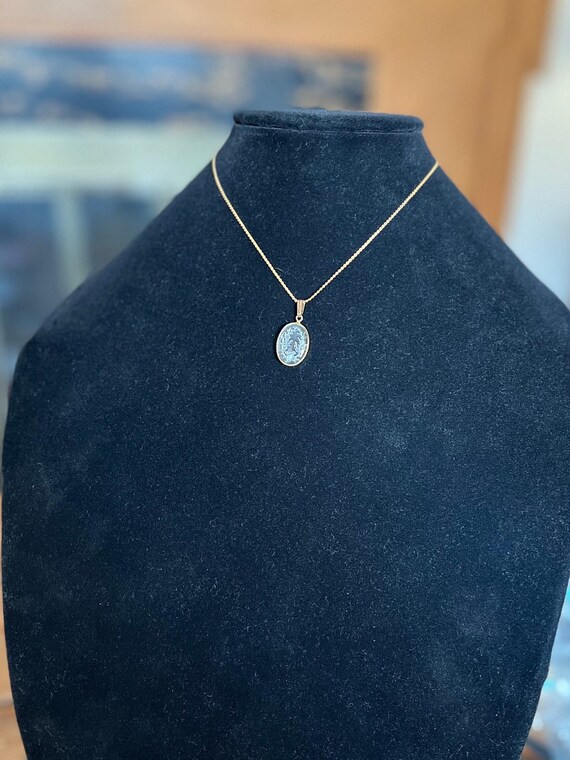 Cut Glass Pendant Necklace - Gem
