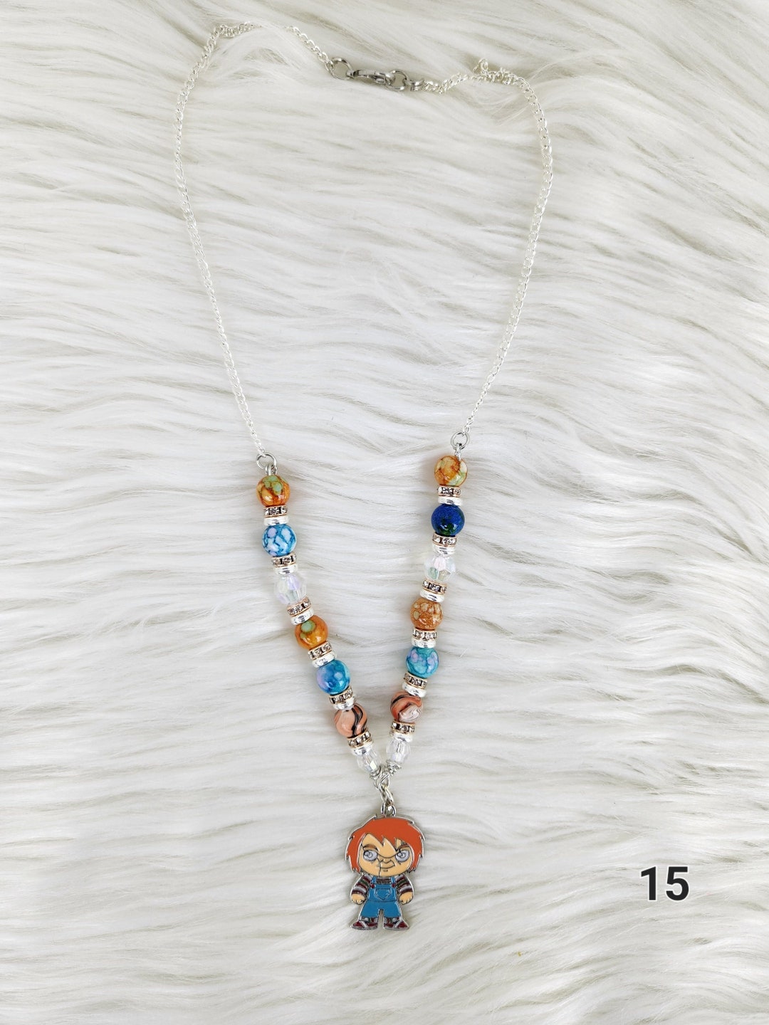 Chucky Necklace/ Skull Stud Earrings/ Skull Bracelets - Etsy