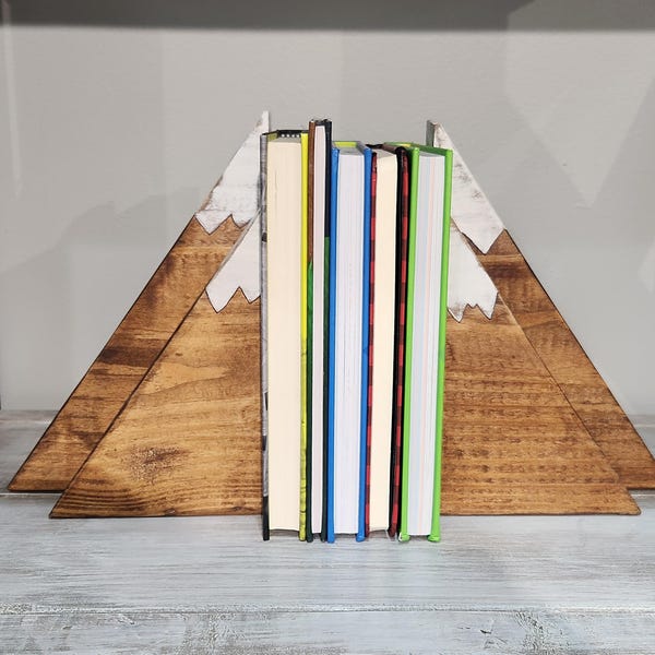 Mountain Bookends - Etsy