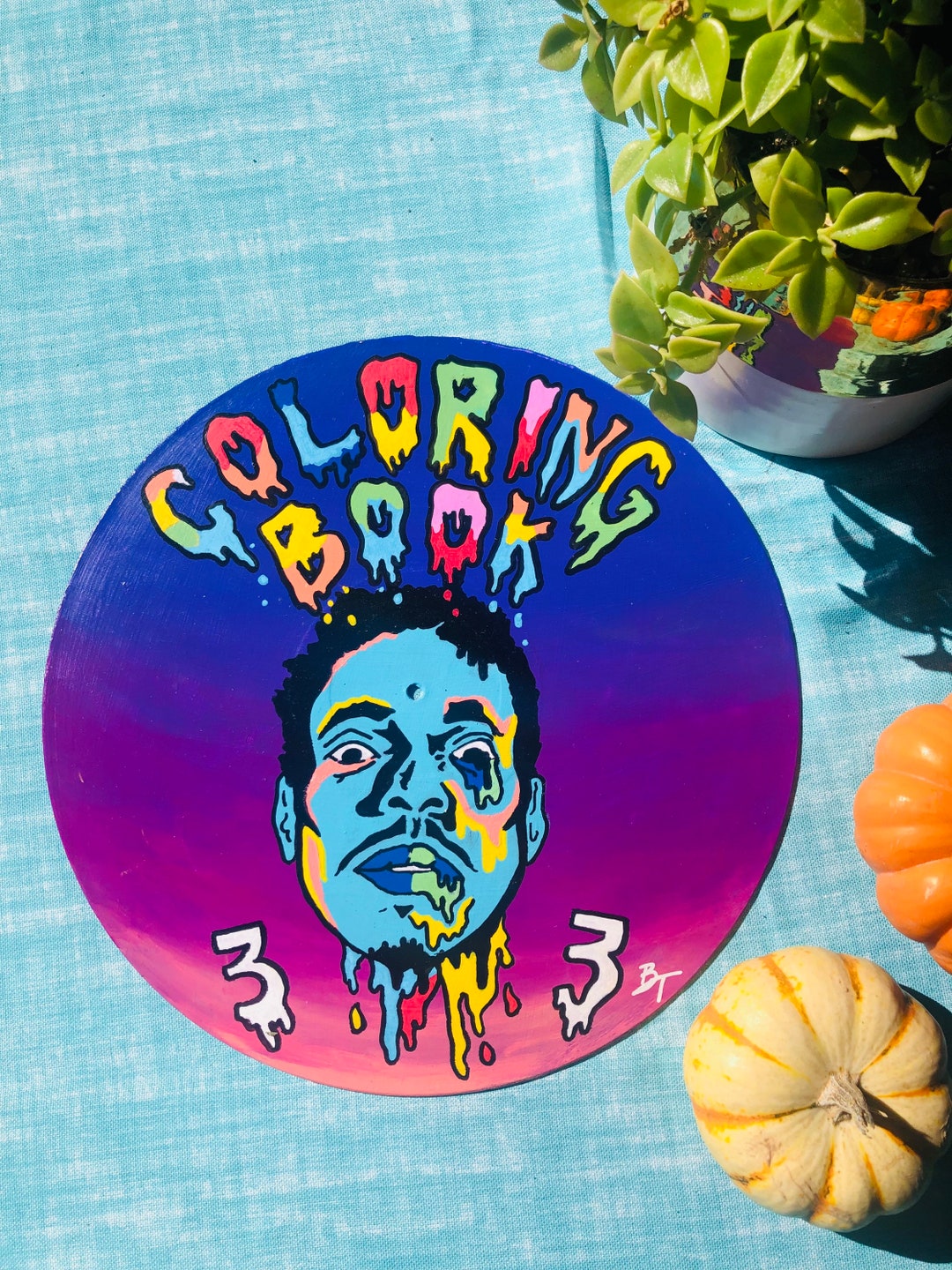Chance the Rapper Painted Vinyl - Etsy