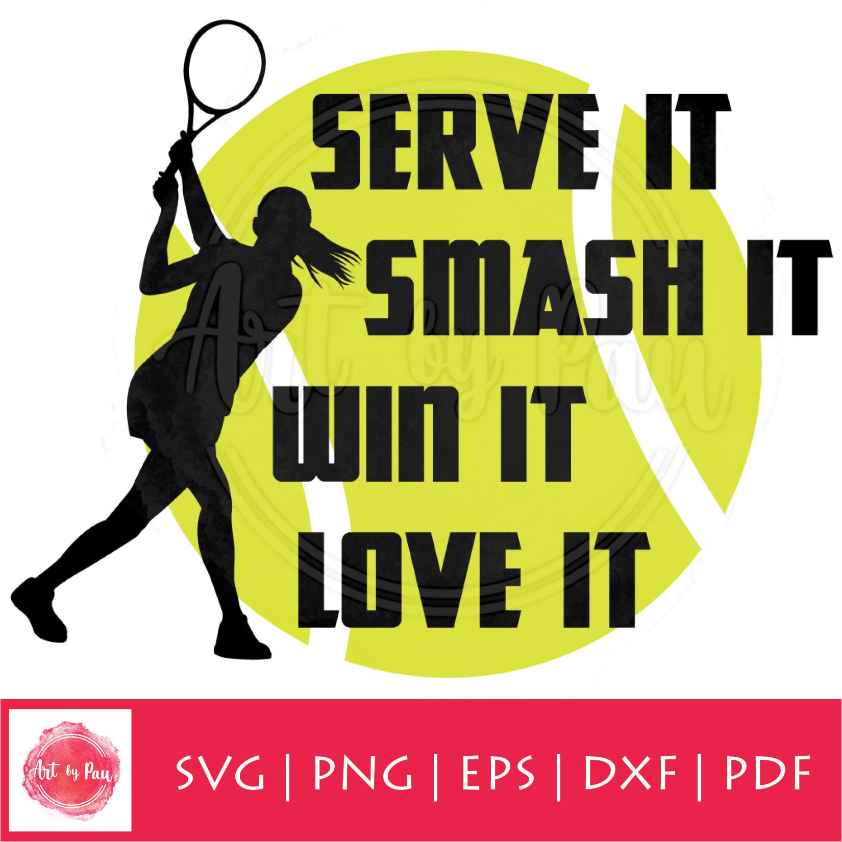 Tennis SVG PNG Girl Tennis Player Cut File Female Tennis - Etsy