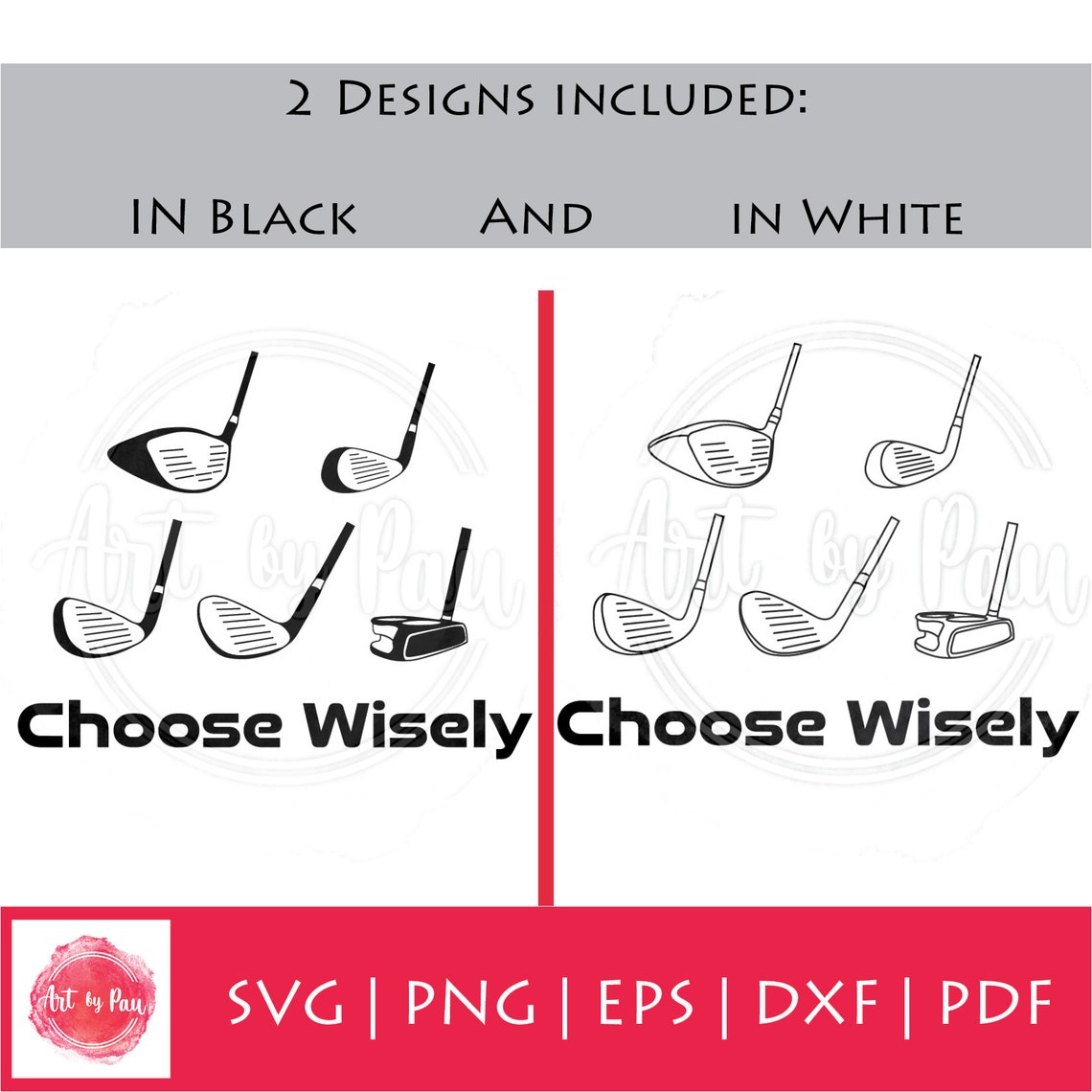 Golf SVG PNG Dxf Golfer Cut File Golf Clubs Svg Dad Golf - Etsy