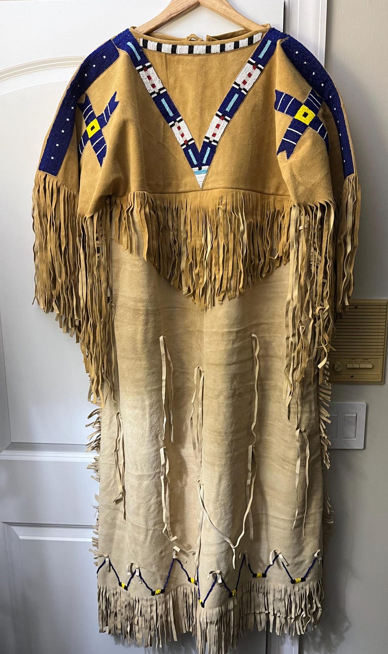 Native American Women's Dress and Moccasins - Etsy