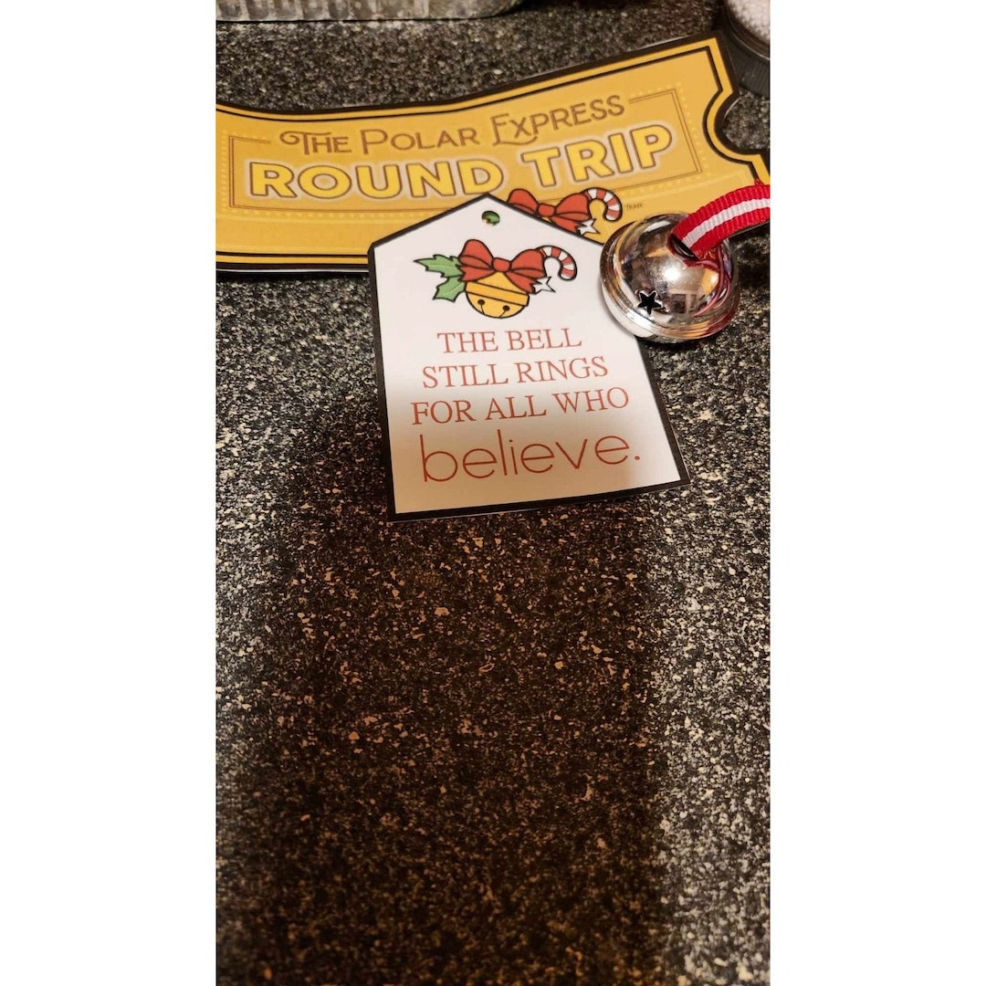Handmade Polar Express Christmas Bell Golden Ticket and - Etsy