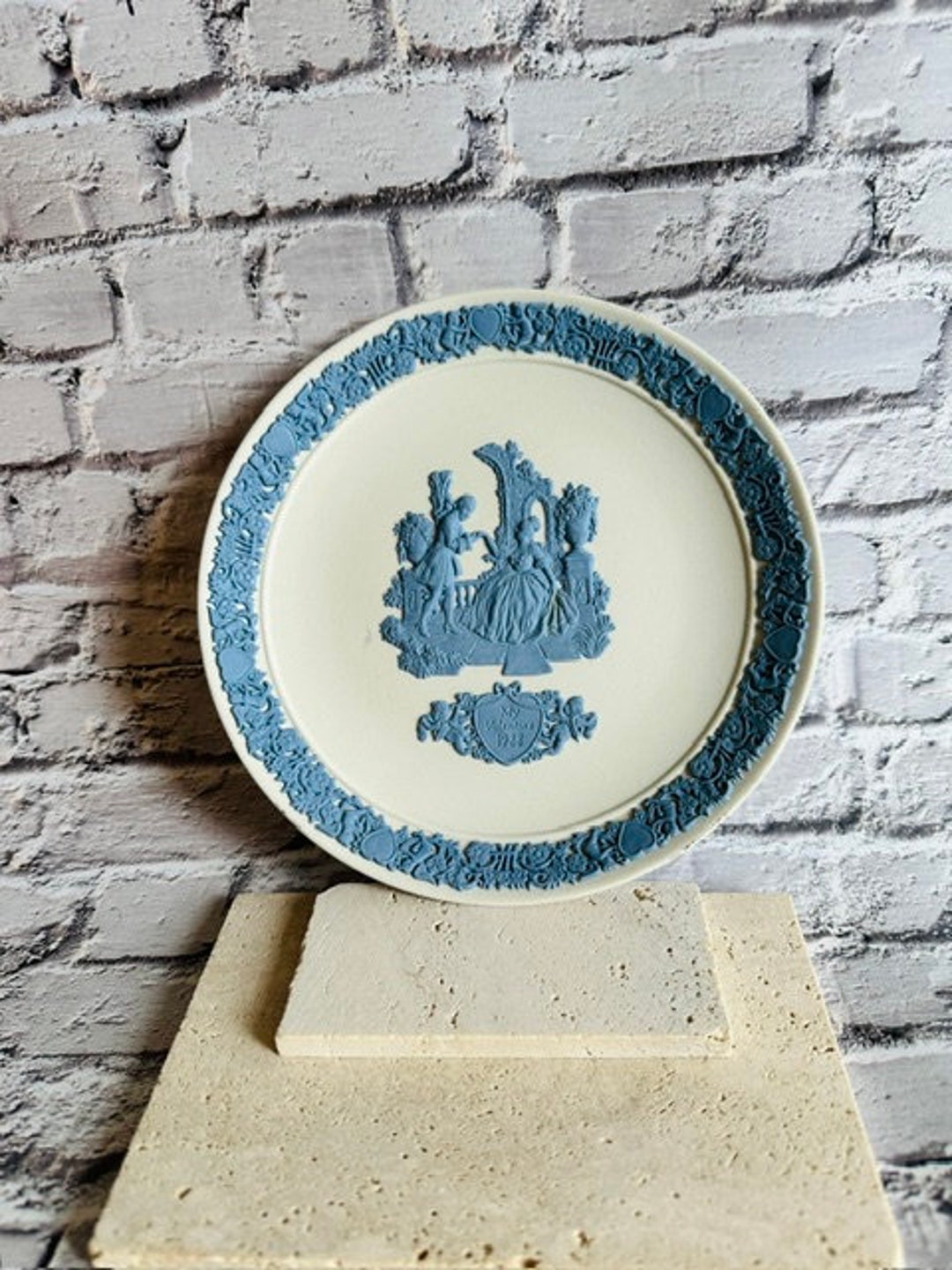 Wedgwood My Valentine 1988 Vintage Jasperware Plate Limited Valentine's Day Series of 1988, Blue ...