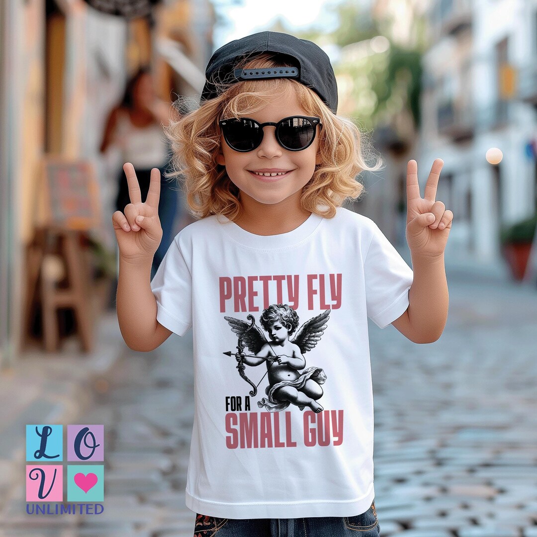 Pretty Fly for A Small Guy Valentine's Day Baby and Toddler Cupid Shirt ...