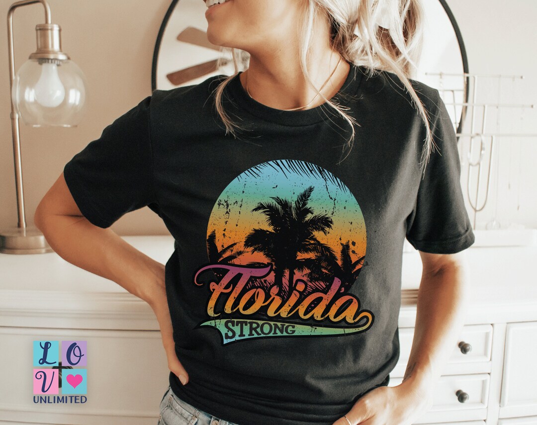 Florida Strong T-shirt, Retro Style Florida Hurricane Shirt, Survived ...