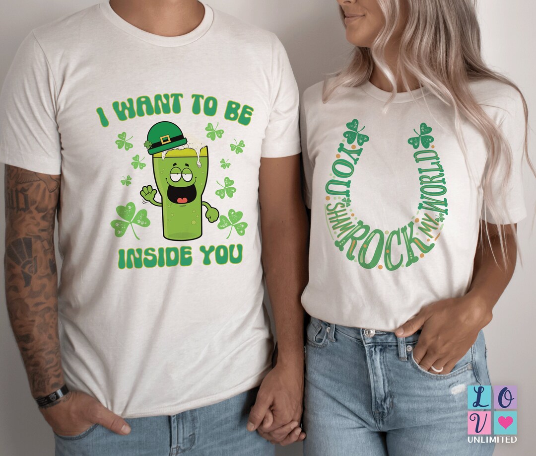 Shamrock Couples St Patrick's Day Sexy Shirts, Matching Funny St ...