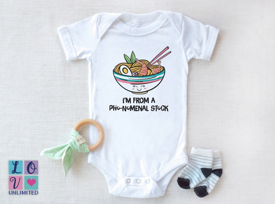 Pho Stock Baby Onesie®, Kawaii Pho Soup Baby Onesie - Etsy