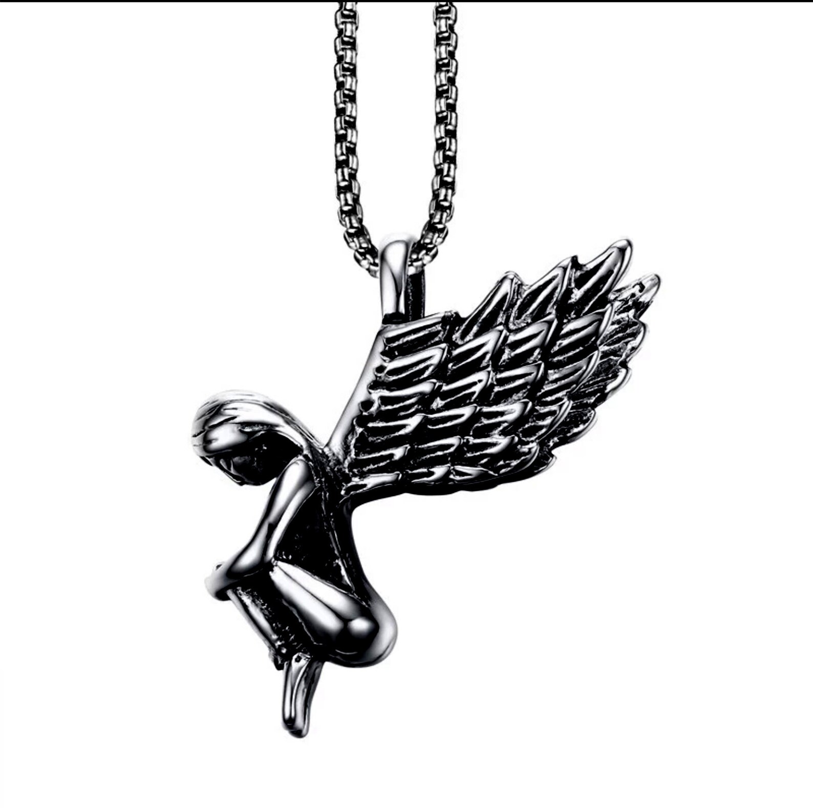 Collar del ángel guardián joya minimalista collar de ángel minimalista ...