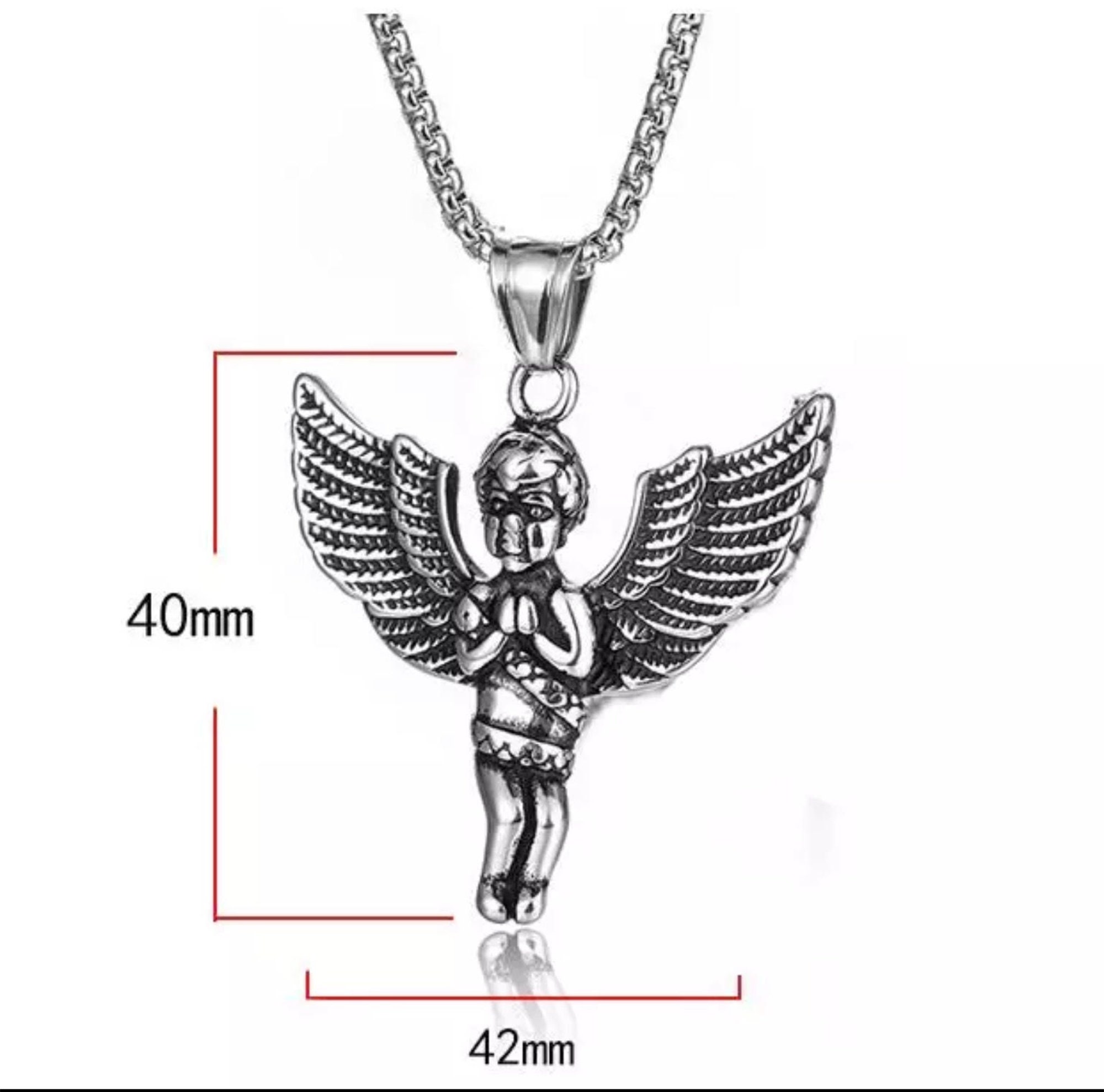 Collar de ángel querubín colgante de ángel inoxidable alas - Etsy España