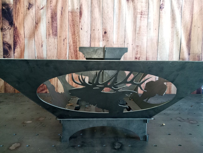 Large Portable Collapsible Wildlife Metal Firepit With Vertical Firepit ...