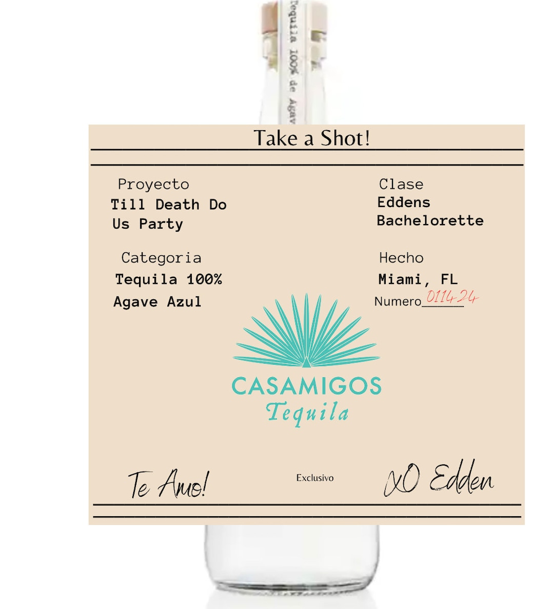 Printed Casamigos Label, 350 Ml and 750 Ml - Etsy