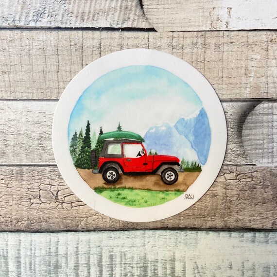 Jeep Adventure Vinyl Sticker Hydroflask Laptop Cell Phone | Etsy