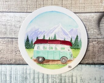 Vintage Bus Sticker - Etsy