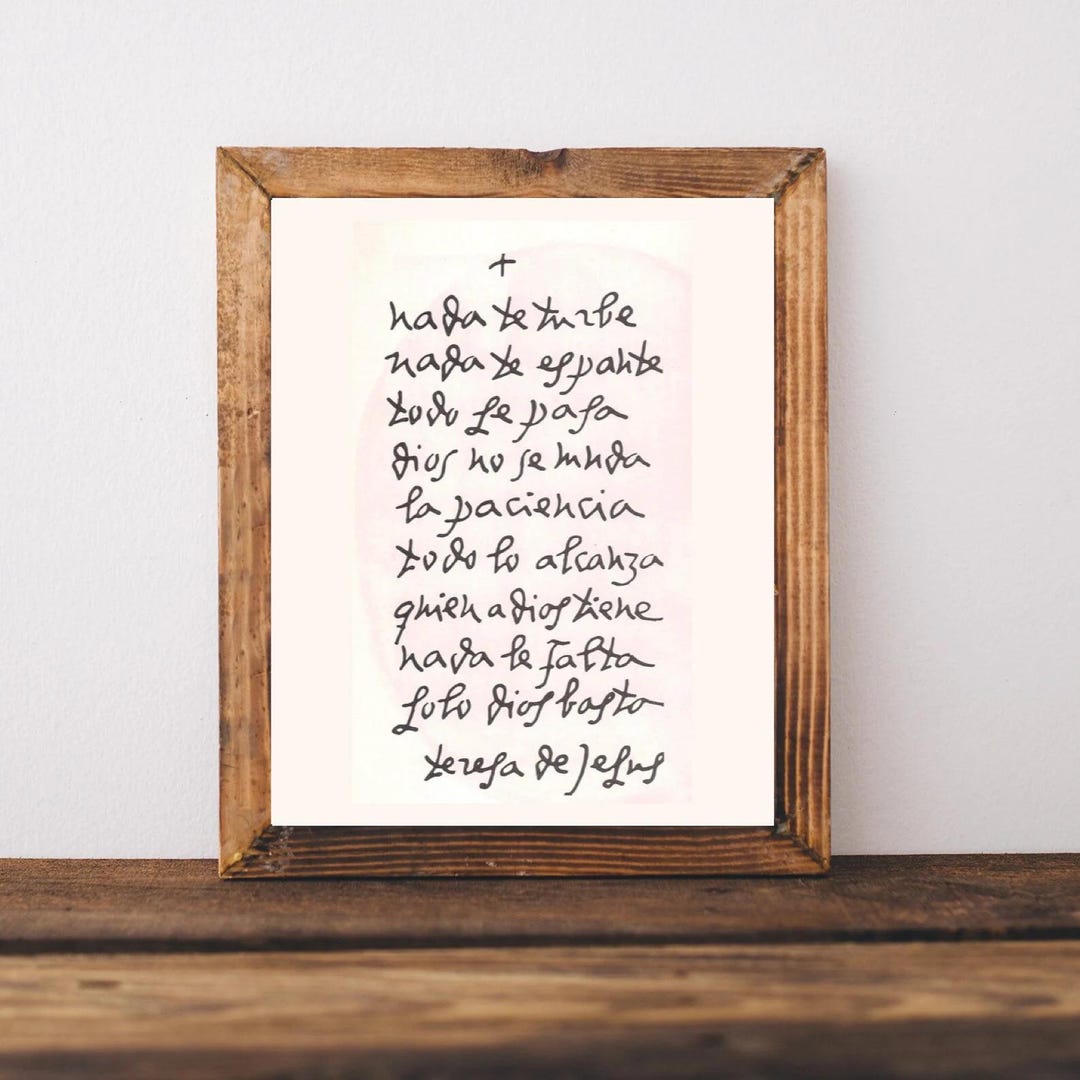 Nada Te Turbe Digital Print - Catholic Wall Art - Christian Wall Art ...