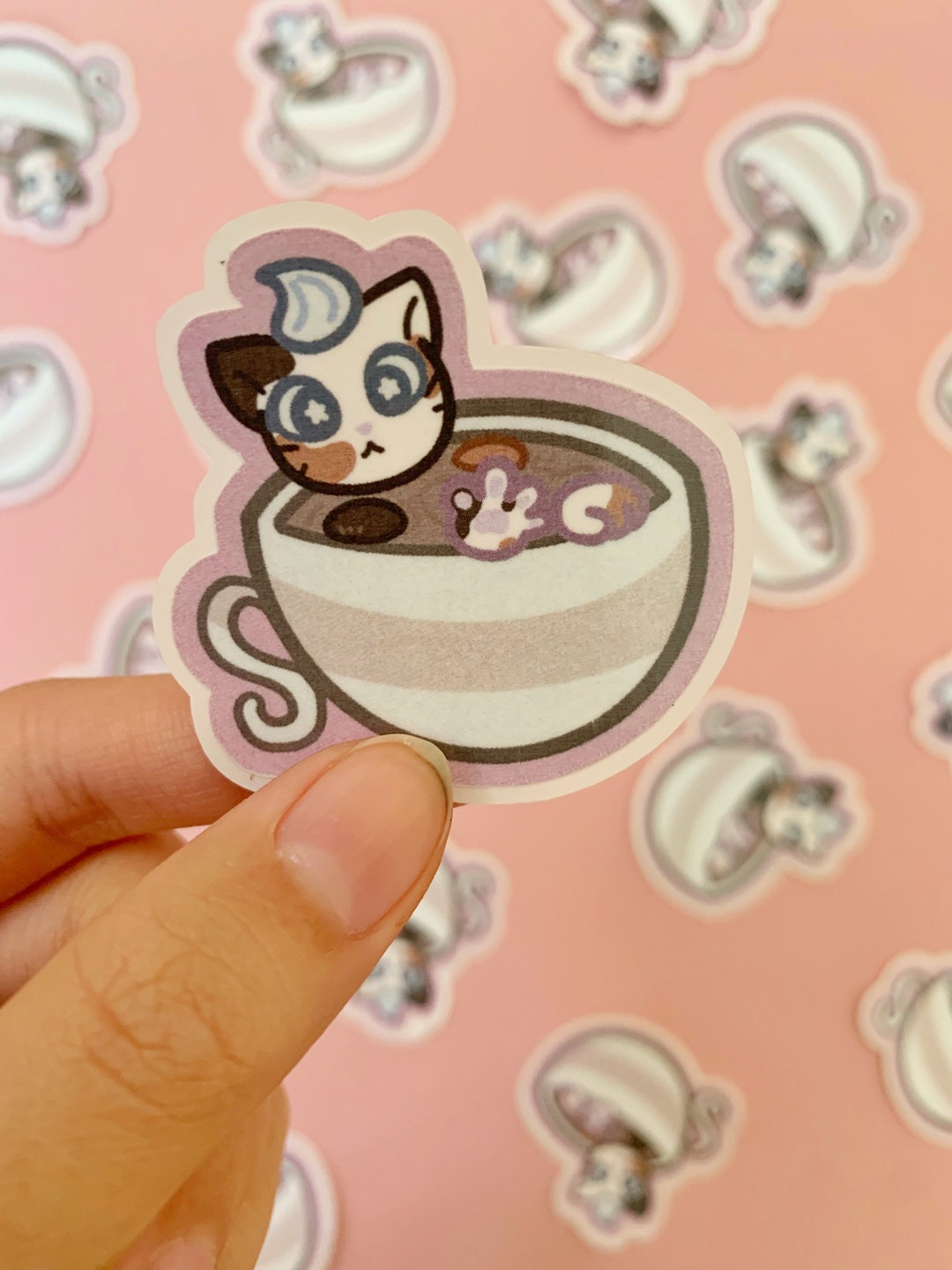 Catpuccino Sticker, | Waterproof, Free Shipping, Great for Hydro Flasks ...