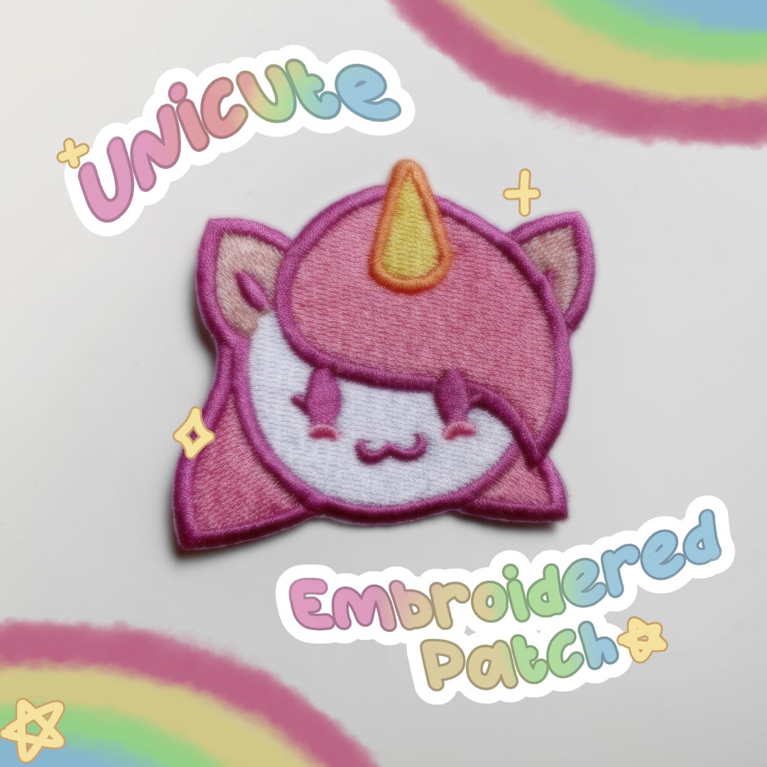 Unicute Unicorn Embroidered Patch For Kawaii Aesthetic Iron On Or 3m